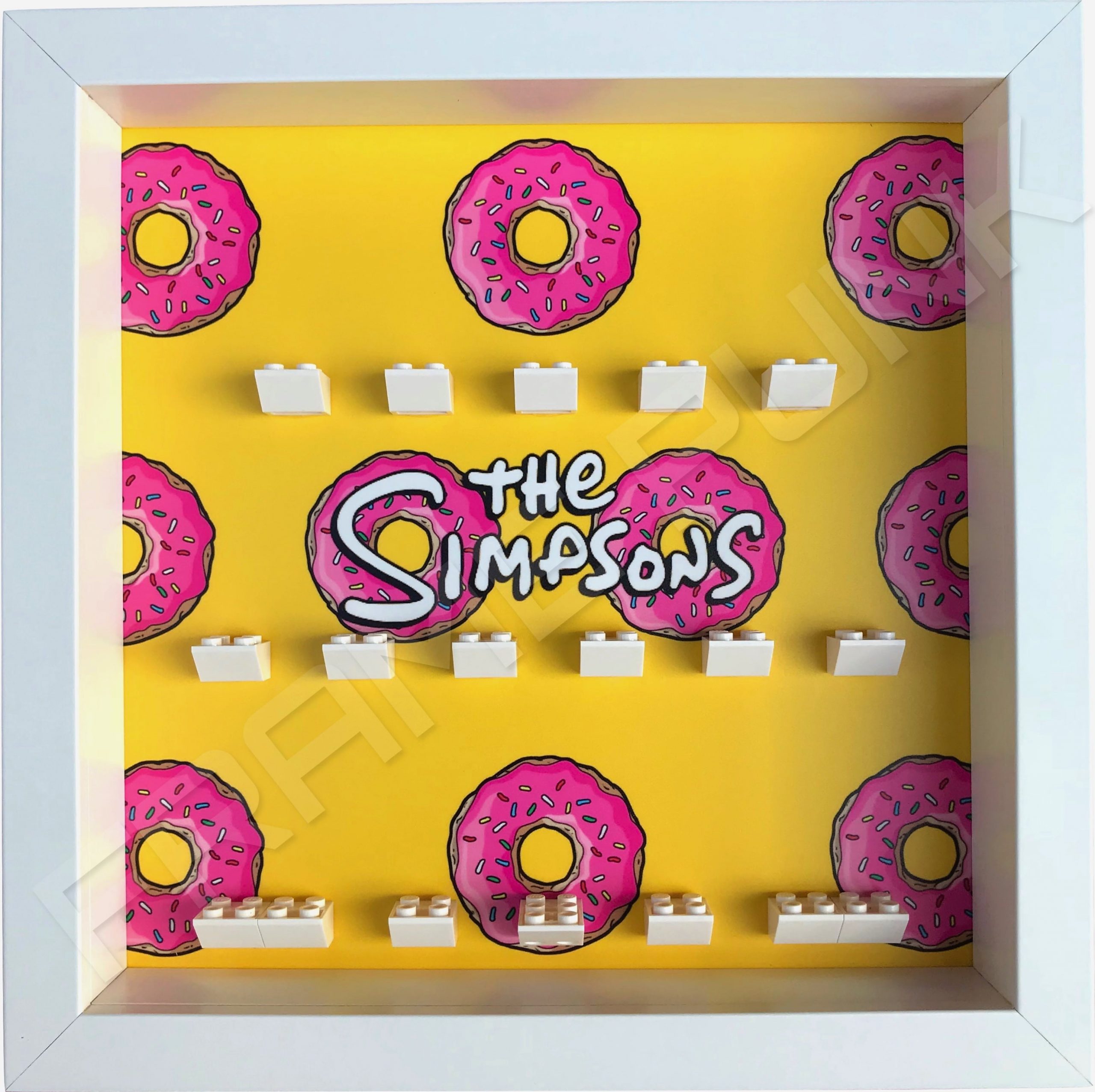 LEGO The Simpsons Minifigures Series 1 & 2 Donuts display frame (white ...