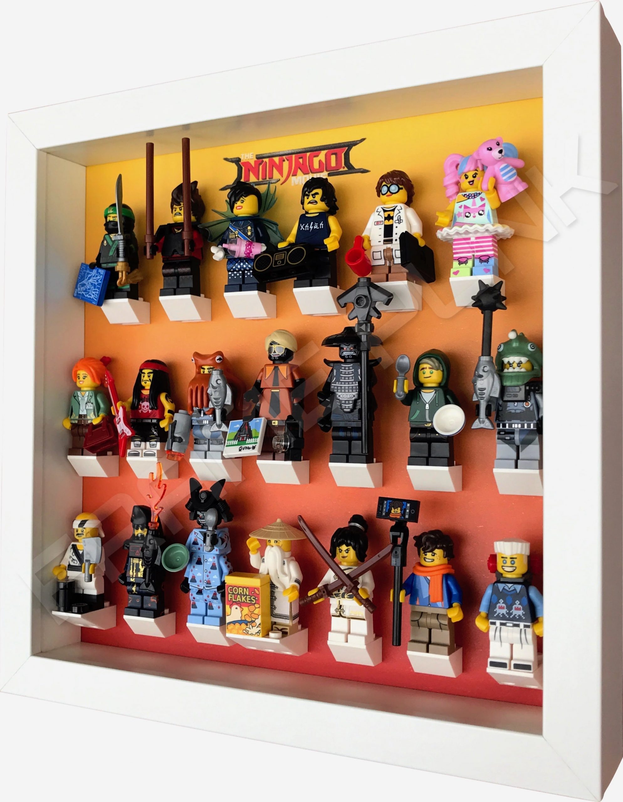 LEGO Ninjago Movie Minifigures Series display frame (orange fade) with ...